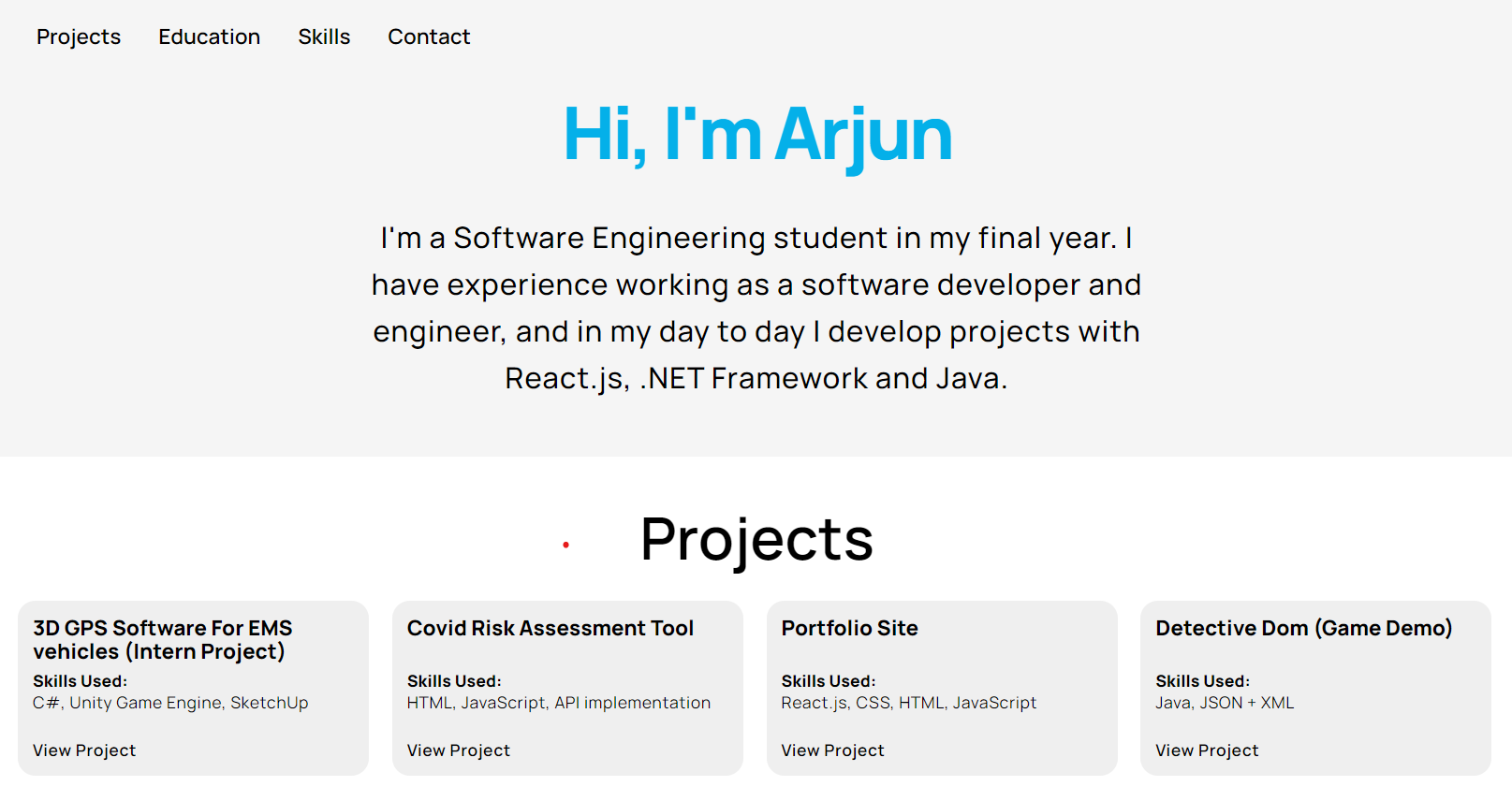 Arjun Kaura Portfolio Site